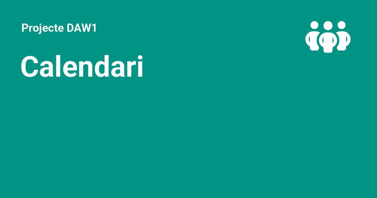 Calendari - Projecte DAW1