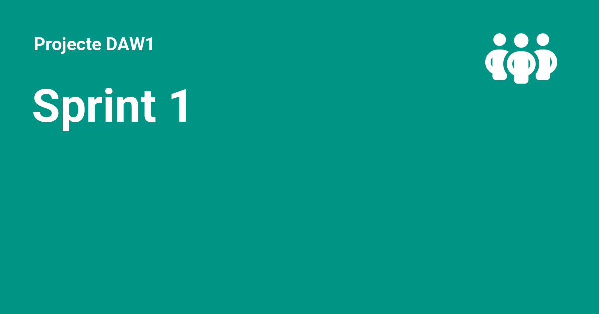 Sprint 1 - Projecte DAW1
